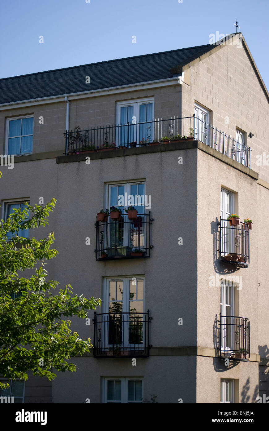 Modern flats (apartments) in the cente of Edinburgh, Scotland Stock ...