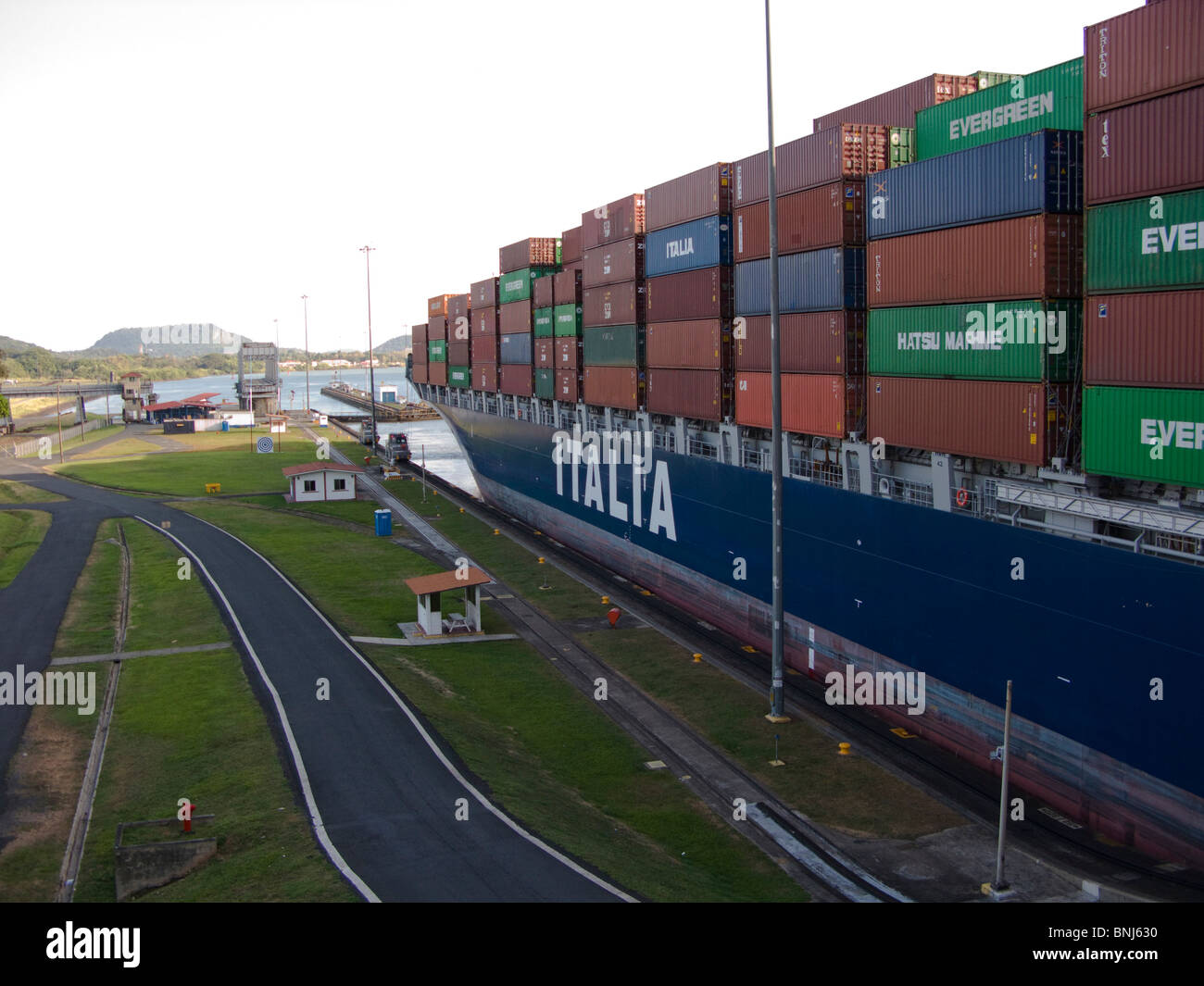 Panama Central America Panama canal Container ship vessel transport ...