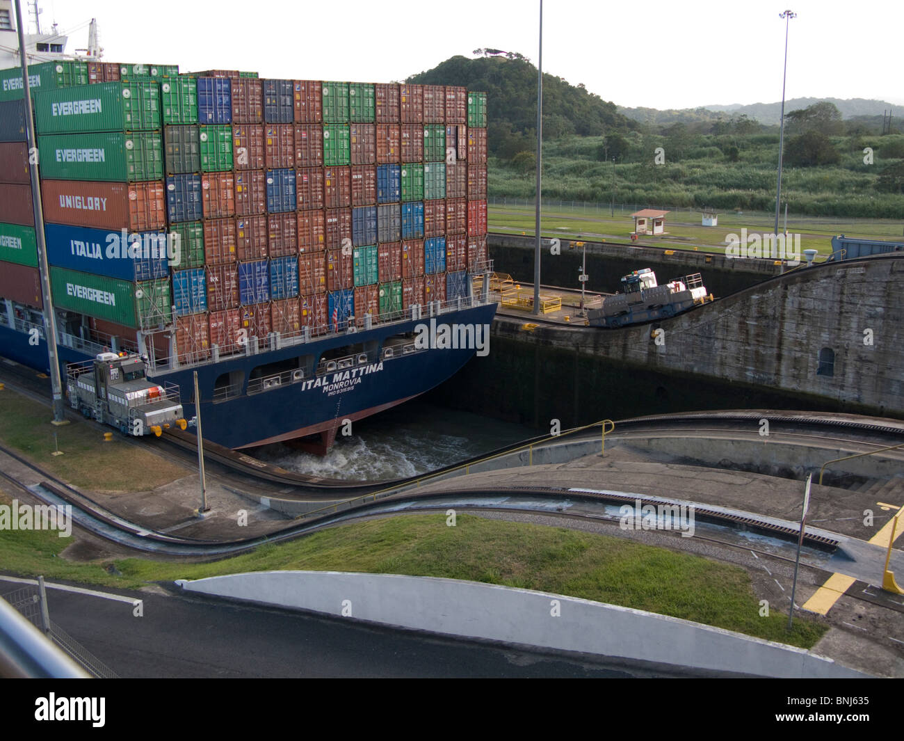 Panama Central America Panama canal Container ship vessel transport ...