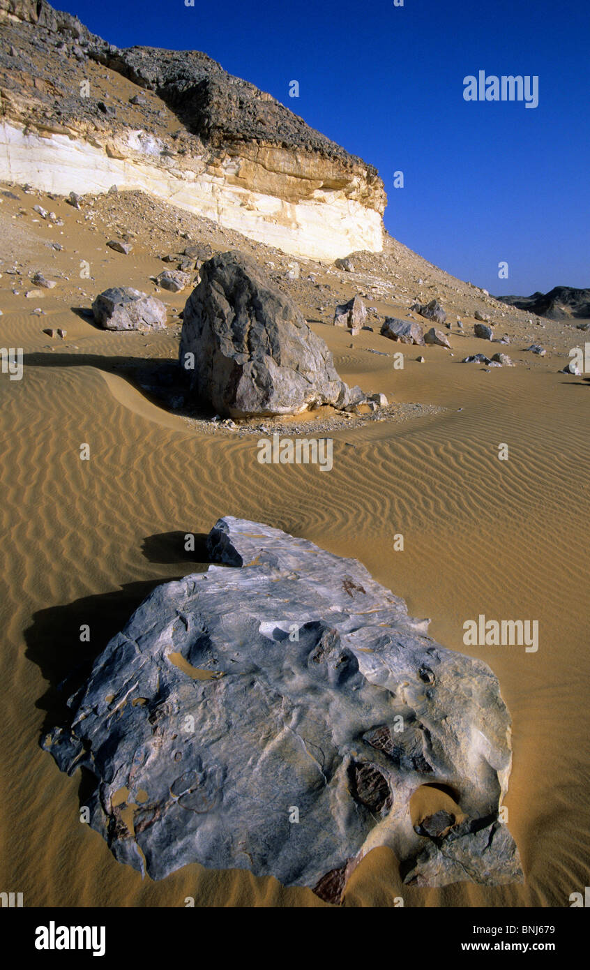 Egypt North Africa desert National park rock rocks Sand White desert ...