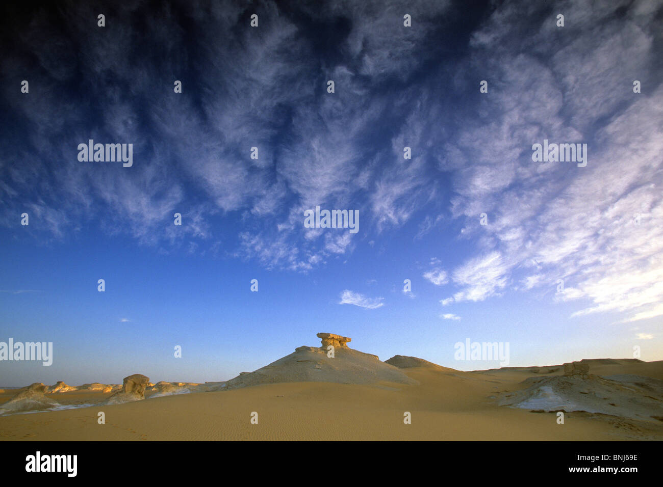 Egypt North Africa desert National park Sand clouds White desert brown ...