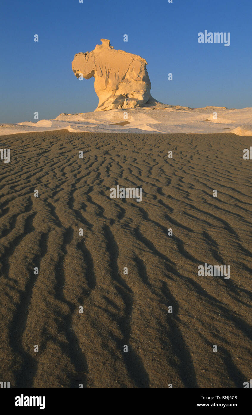 Egypt North Africa desert National park glass sand mushroom rocks dawn ...