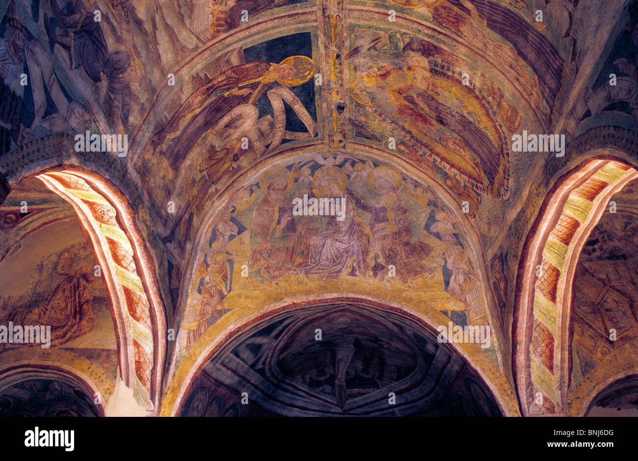 Slovenia church frescoes Hrastovlje Holy Trinity church romanesque ...