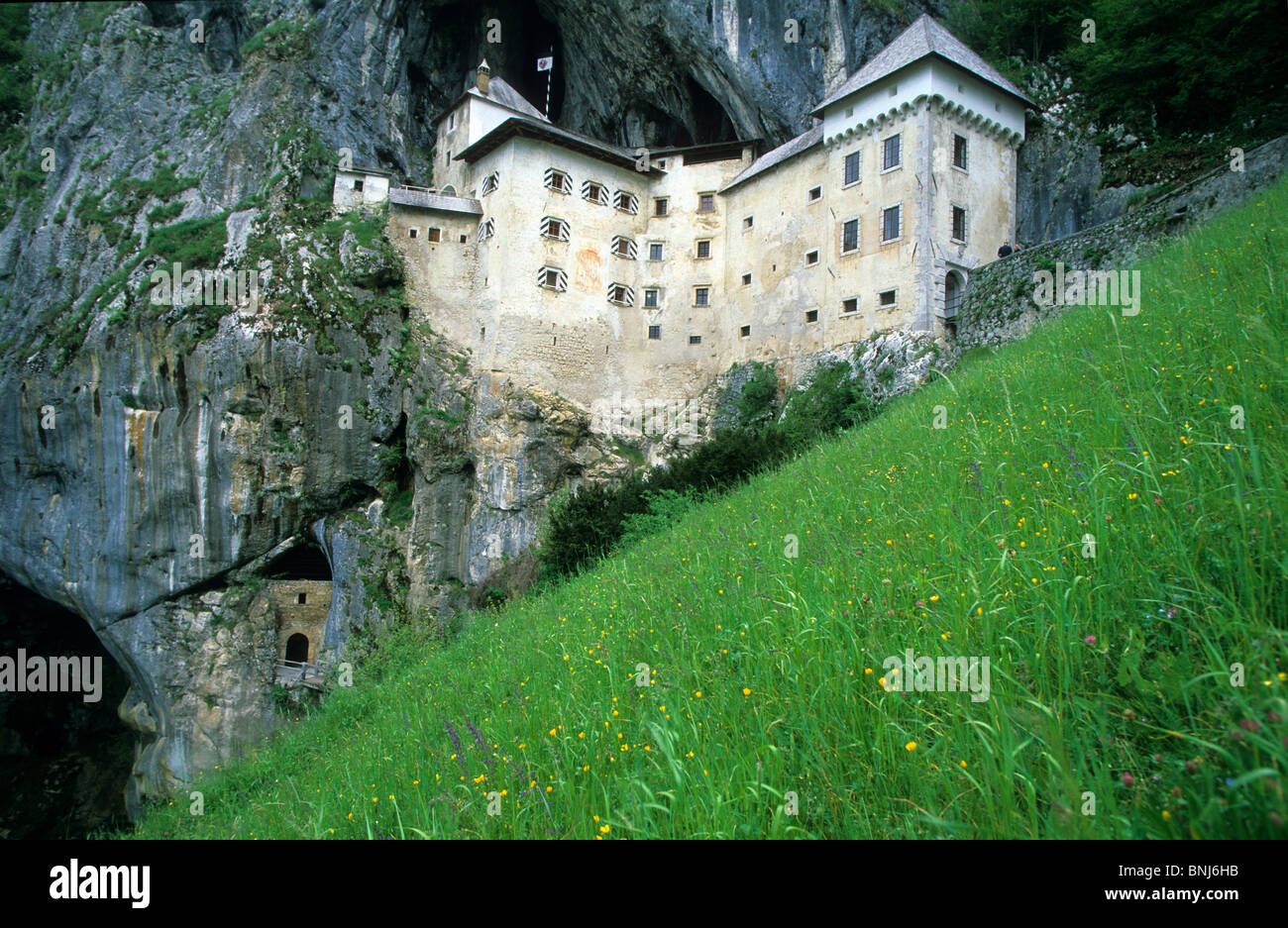 Slovenia castle cave castle rock cliff Predjamski grad Predjama Castle ...
