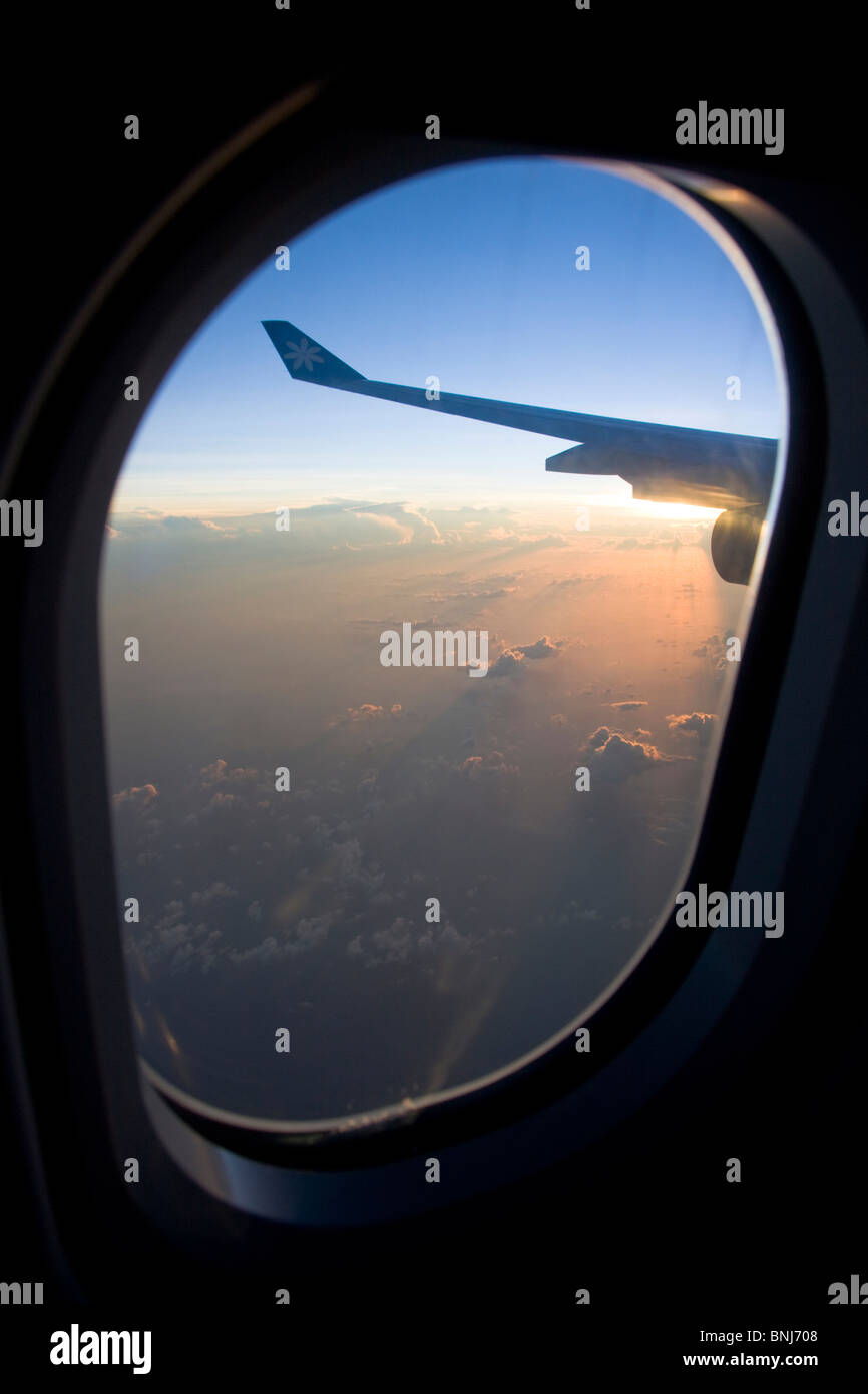 Airplane window wing symbol Stock Photo - Alamy