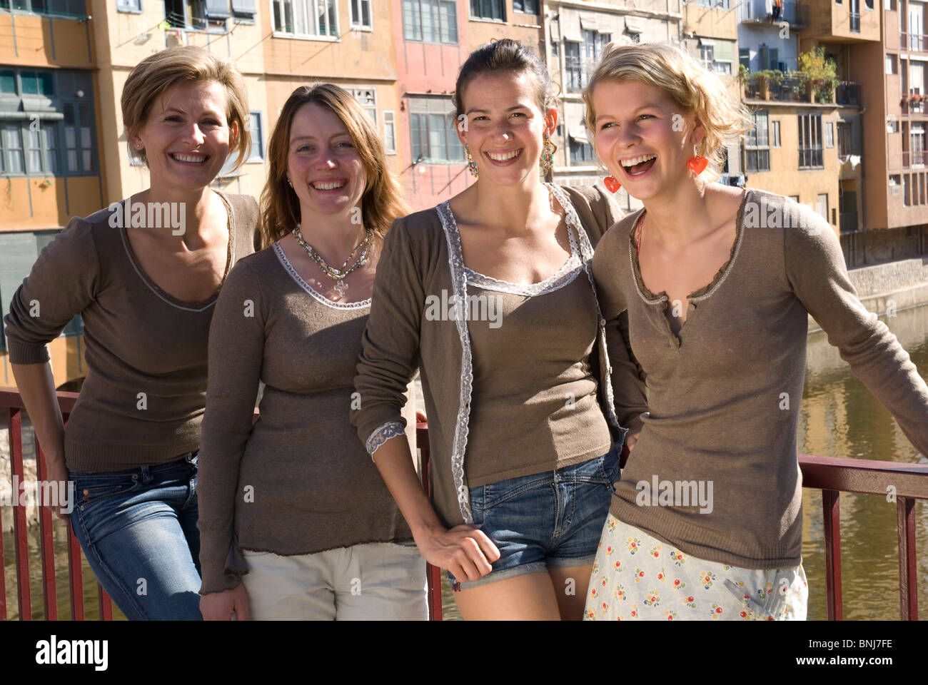 Portrait of a group of women on holiday Stock Photo - Alamy