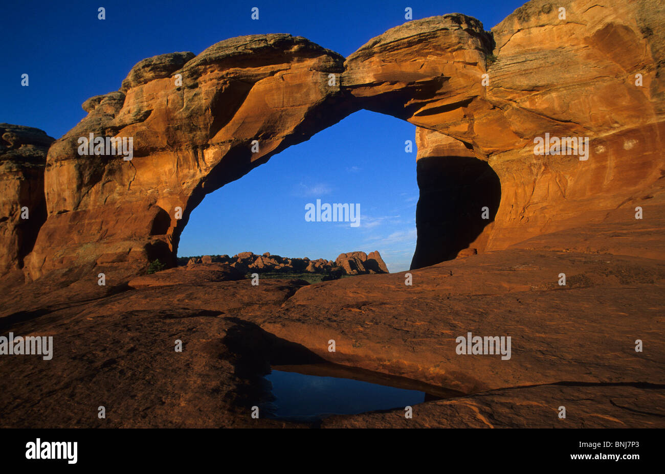 USA Utah national park rock arch natural arch Arch sandstone water ...