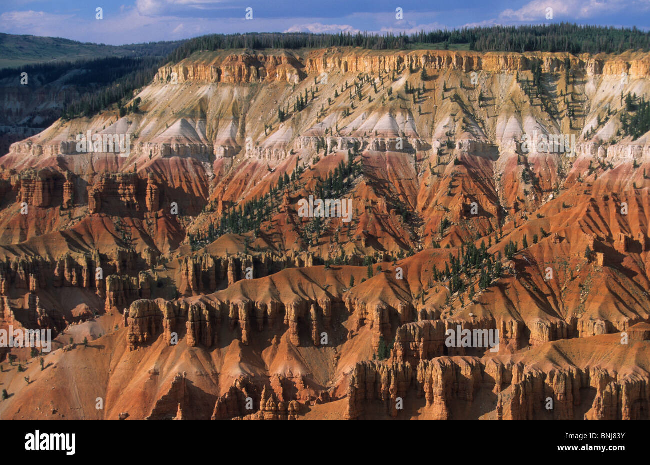 USA Utah National monument rock spires Cedar break North America United ...
