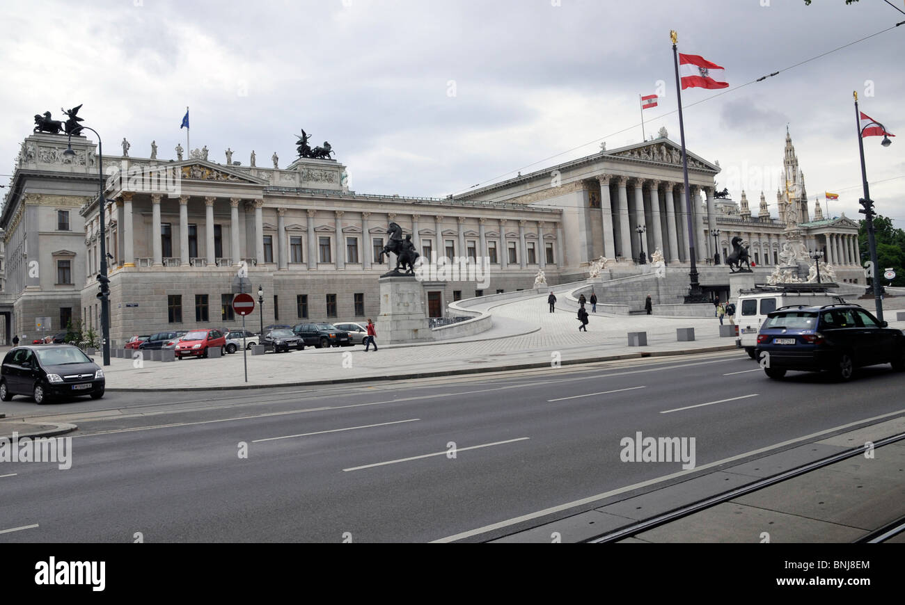 The Parliament building in Vienna (panoramic view),Vienna,Austria ...