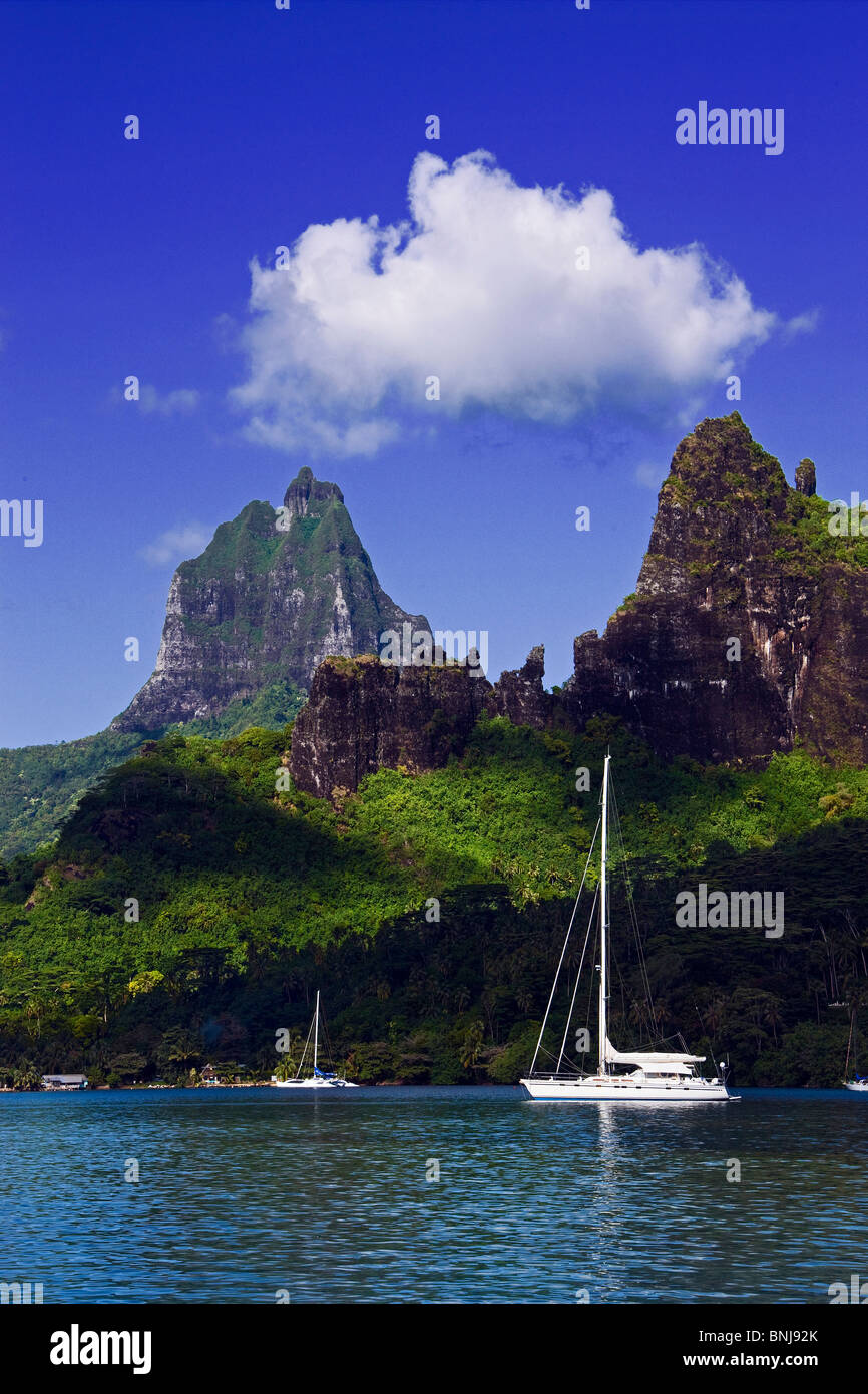 Tahiti Moorea Island Society Islands Society Islands Cook's Bay bay sea ...