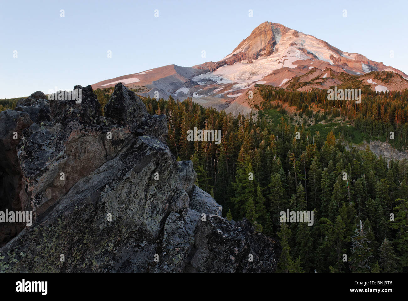 East face volcano Mount Hood Cascade Range Oregon USA America American ...