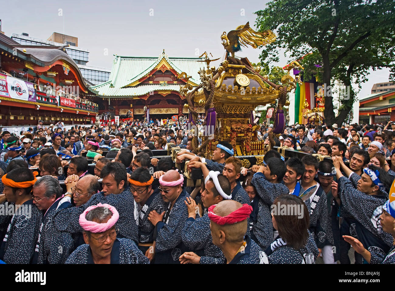 Japan Asia Tokyo town city Kanda Miyojin shrine Kanda festival ...