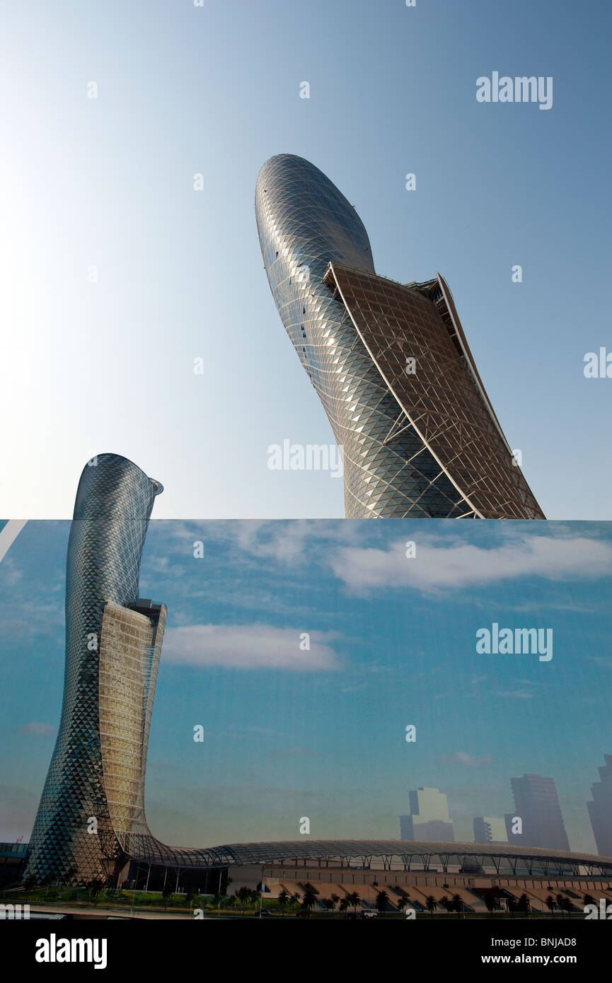 Abu Dhabi National Exhibition Centre, Capital Gate Building, UAE Stock ...