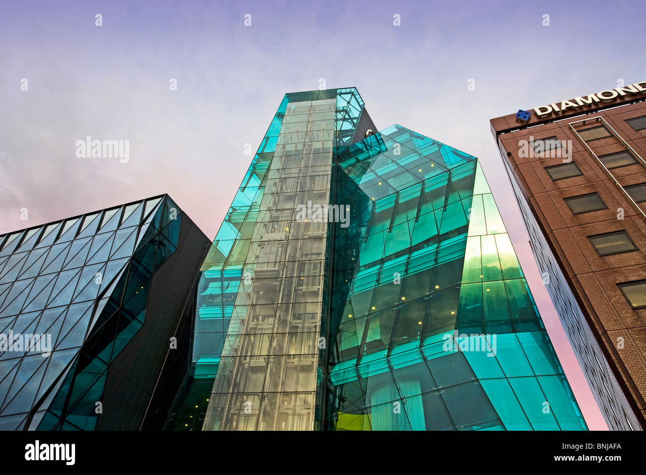 Japan Asia Tokyo town city Shibuya District Meiji house home glass ...