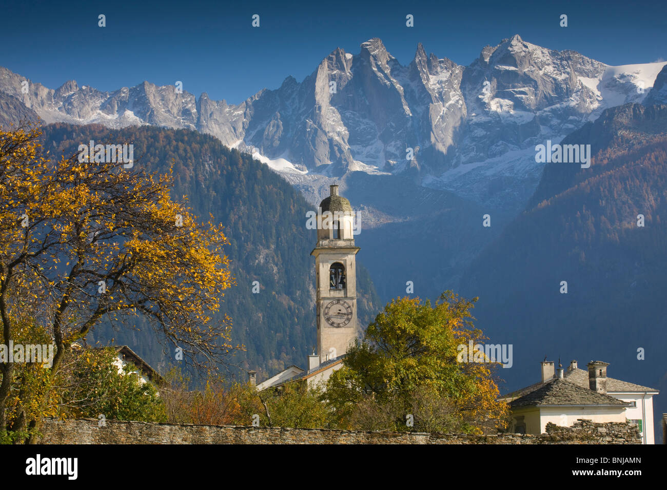 Soglio Switzerland Canton of Graubünden Grisons Val Bregaglia village ...