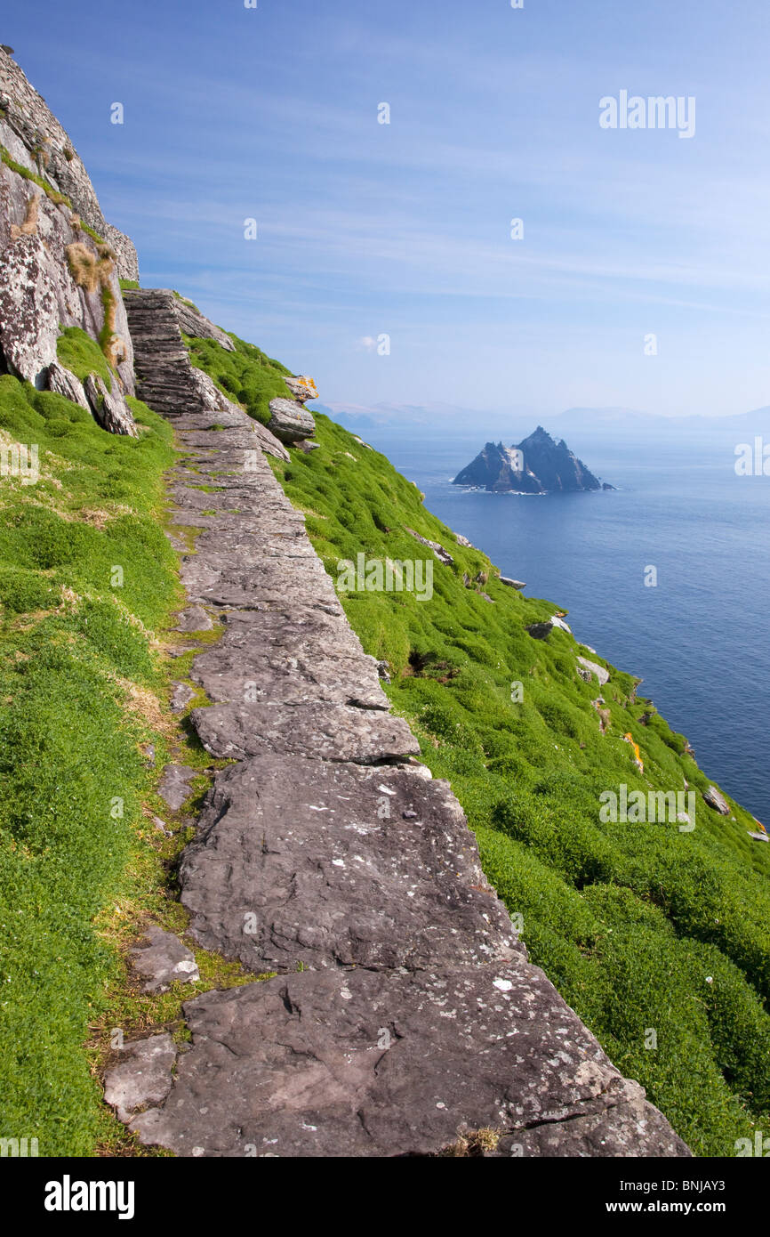 Little Skellig island from Seascape Skellig Michael County Co. Kerry in ...
