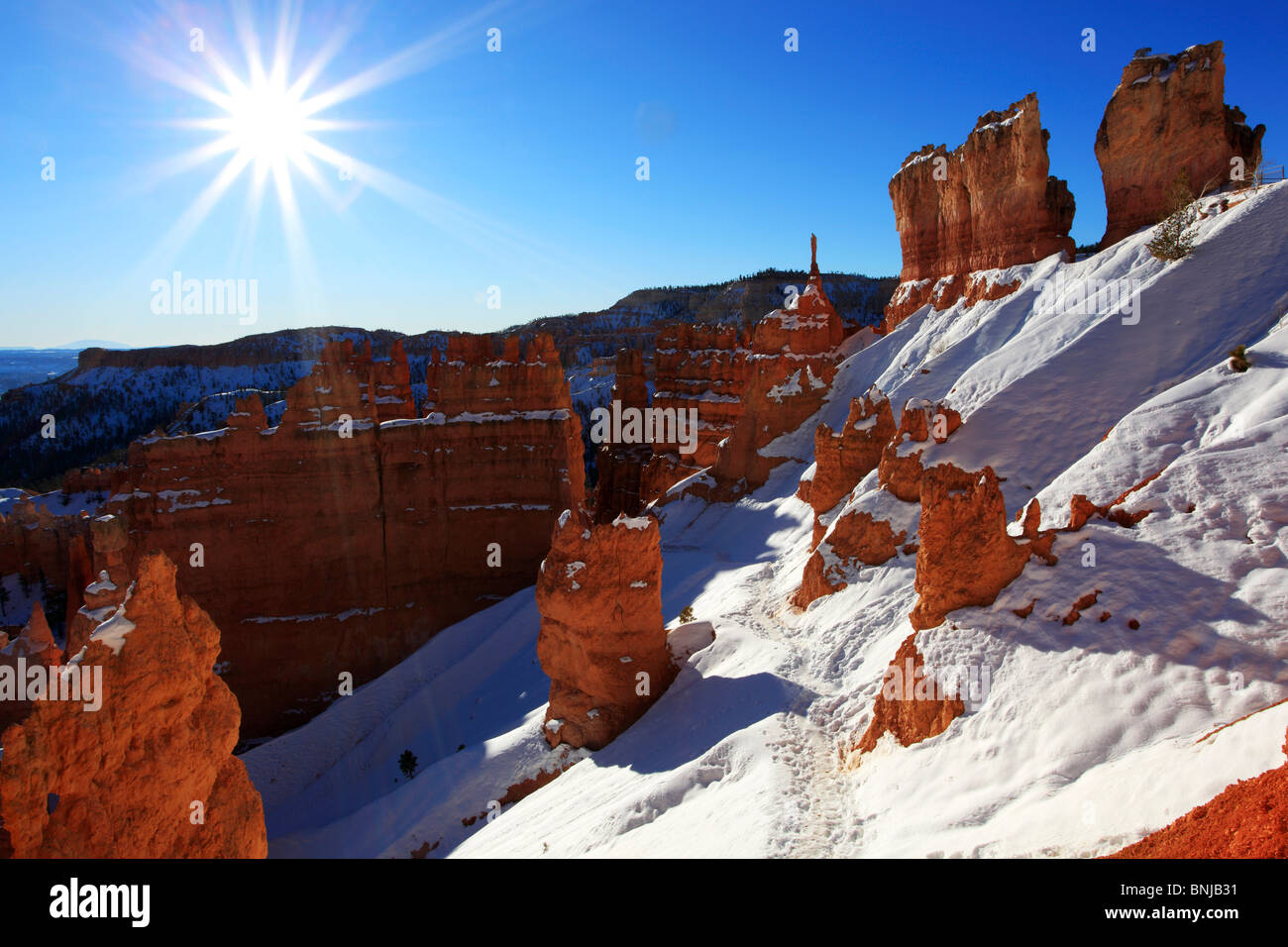 Bryce Canyon Winter Sunset Point Hoodoos Limestone Bryce Canyon ...