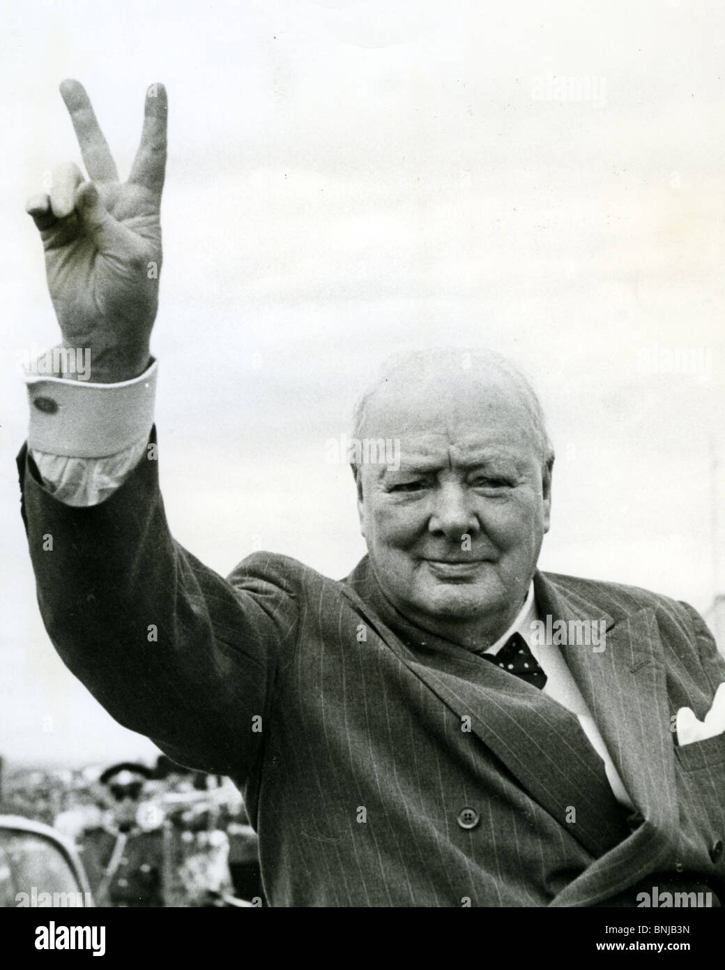 Winston Churchill V Sign High Resolution Stock Photography and Images ...
