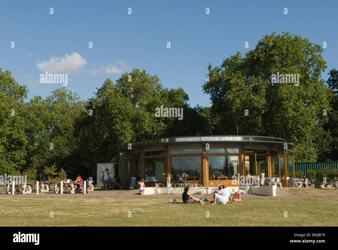 Peckham Rye Park. South London Peckham Rye Park and cafe. UK Stock ...