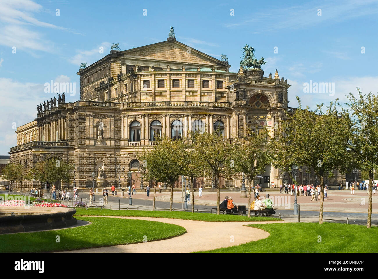 Germany Saxony Dresden UNESCO world cultural heritage Semper opera ...