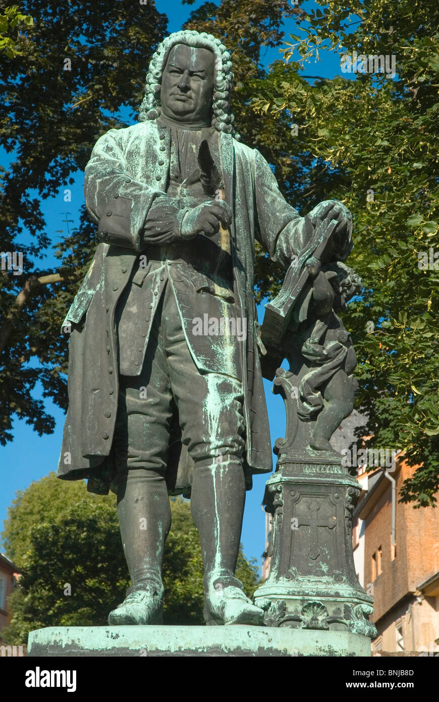 Germany Thuringia Eisenach monument Johann Sebastian Bach sculpture ...