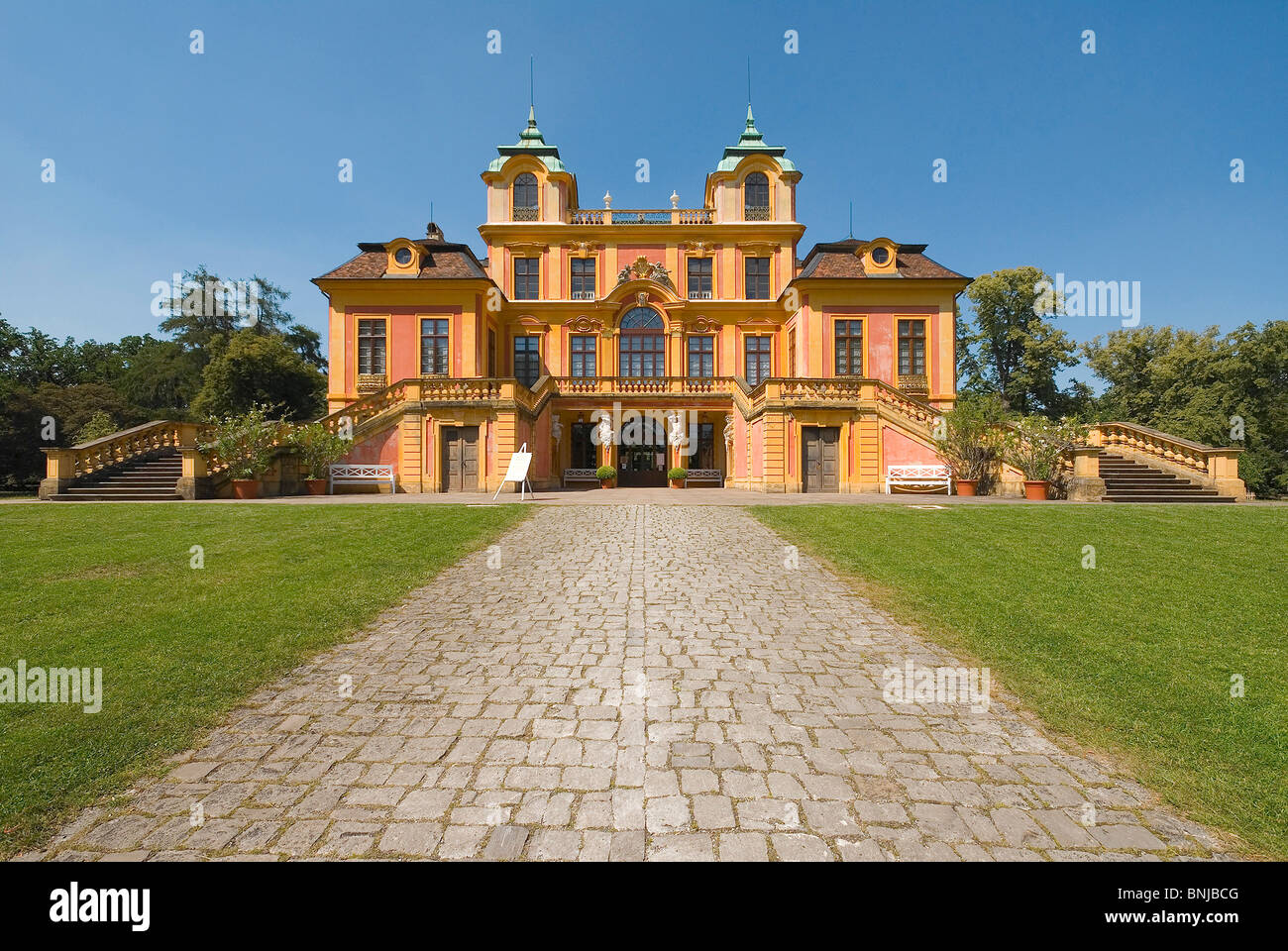 Germany Baden-Wurttemberg Ludwigsburg Favorite castle baroque stairs ...