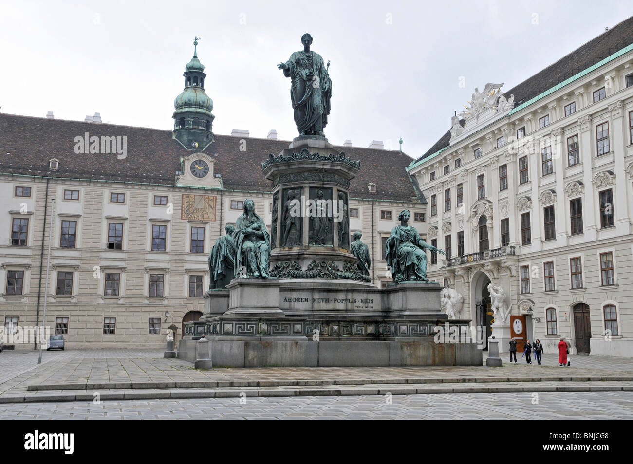 Courtyard of Hofburg and statue of Emperor Francis II,Vienna,Austria ...