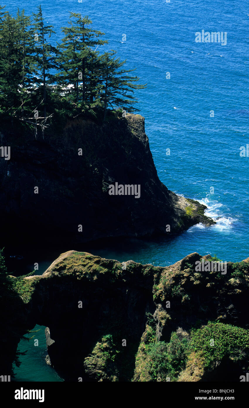 USA Oregon Pacific coast ocean rock cliff rock sea Boardman State park ...