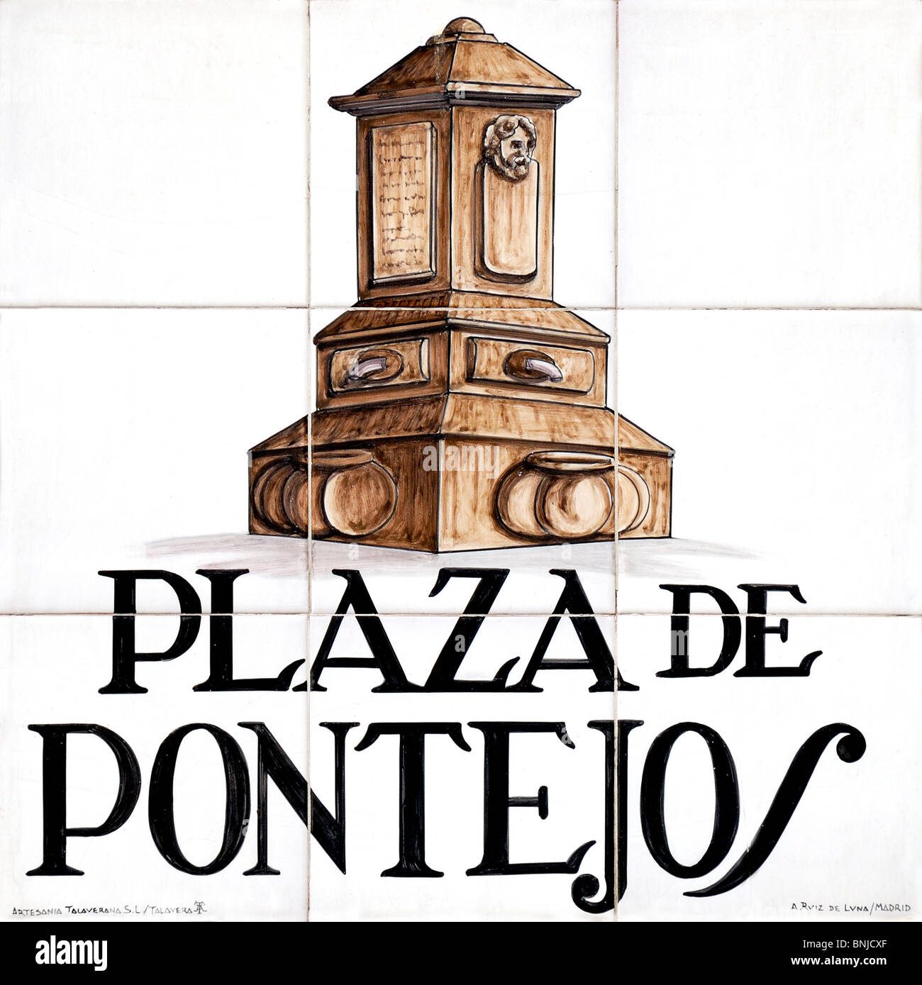 Madrid, Spain. Traditional Tiled Street Sign (by Alfredo Ruiz de Luna ...