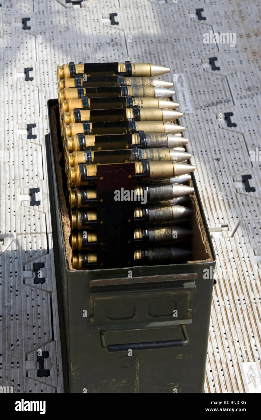 Apache gunship cannon ammunition at Farnborough International Air Show ...