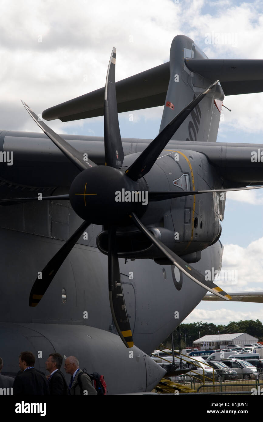 Propeller of Airbus A400M Grizzly military airlifter at Farnborough ...