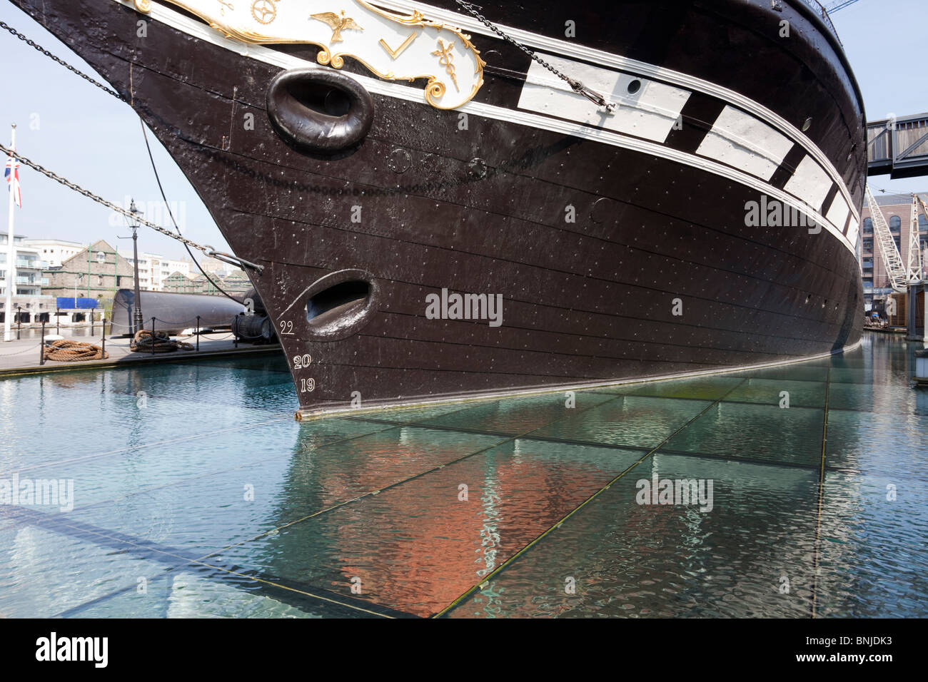 The hull of the S S Great Britain now resting in the Great Western ...