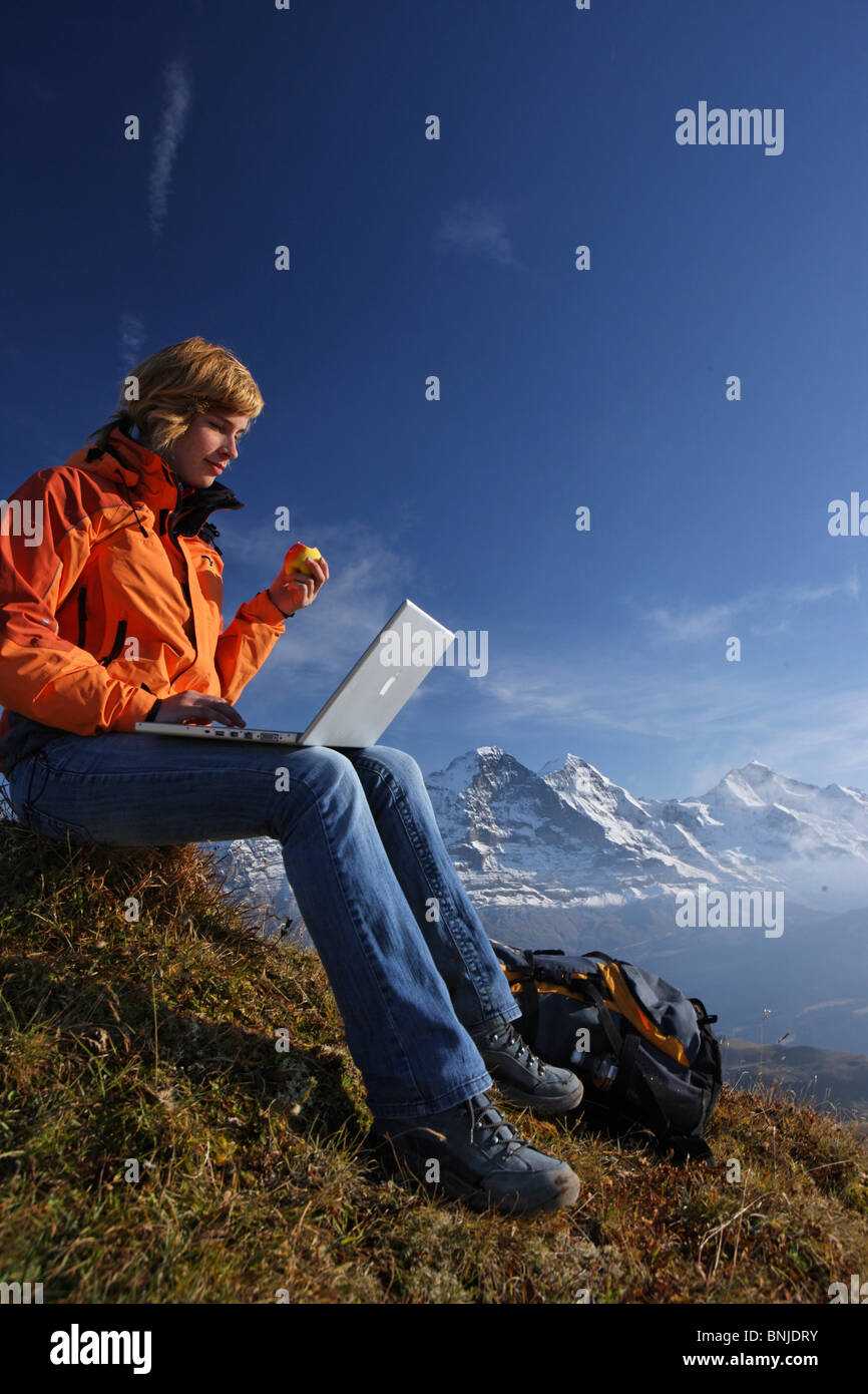 alps alpine workplace Canton of Berne Bernese Oberland Computer Eiger ...