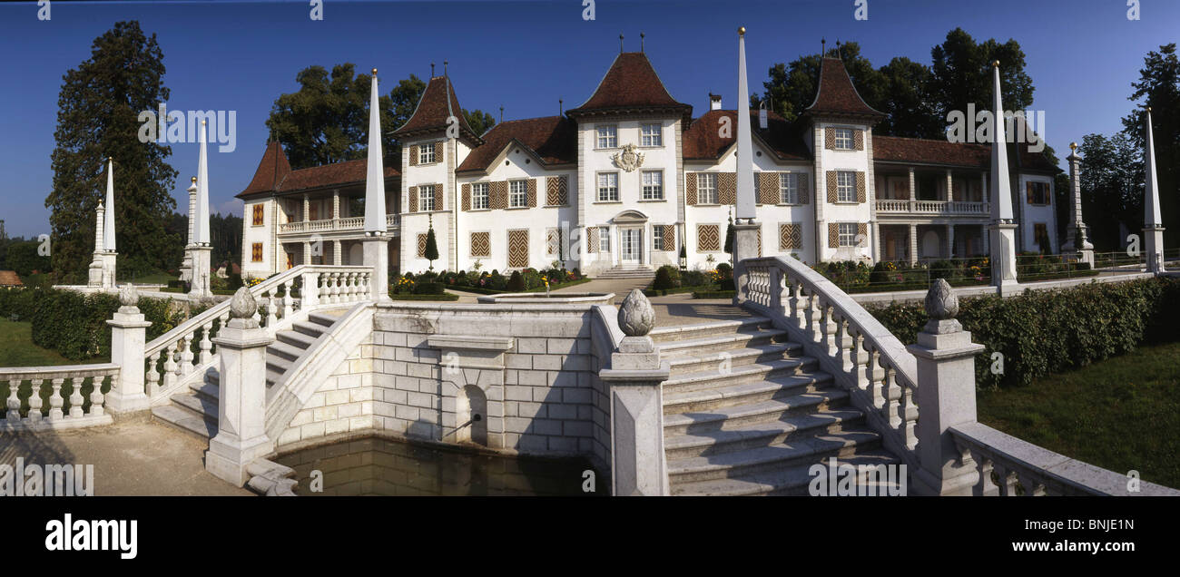 Canton of Solothurn Waldegg palace castle Switzerland garden park ...