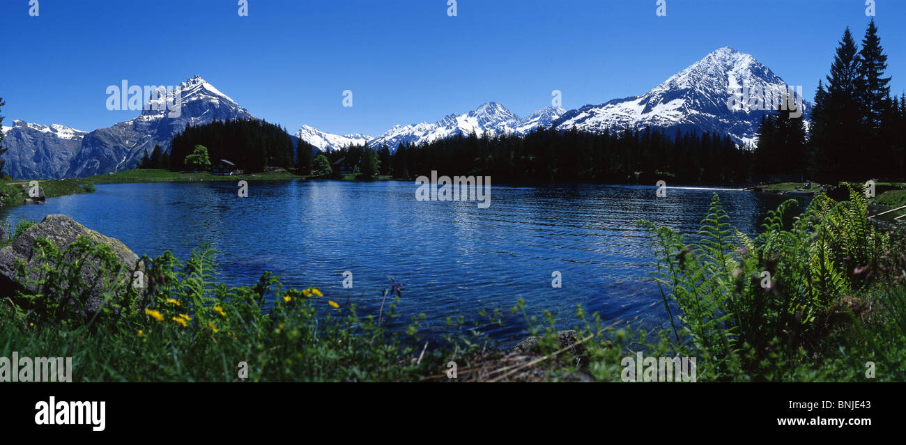 Arnisee Lake Arni lake Panorama canton of Uri Switzerland alps alpine ...