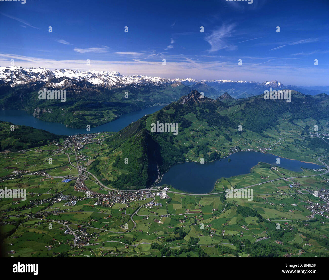 Aerial photo view alps alpine mountain mountains landscape scenery ...