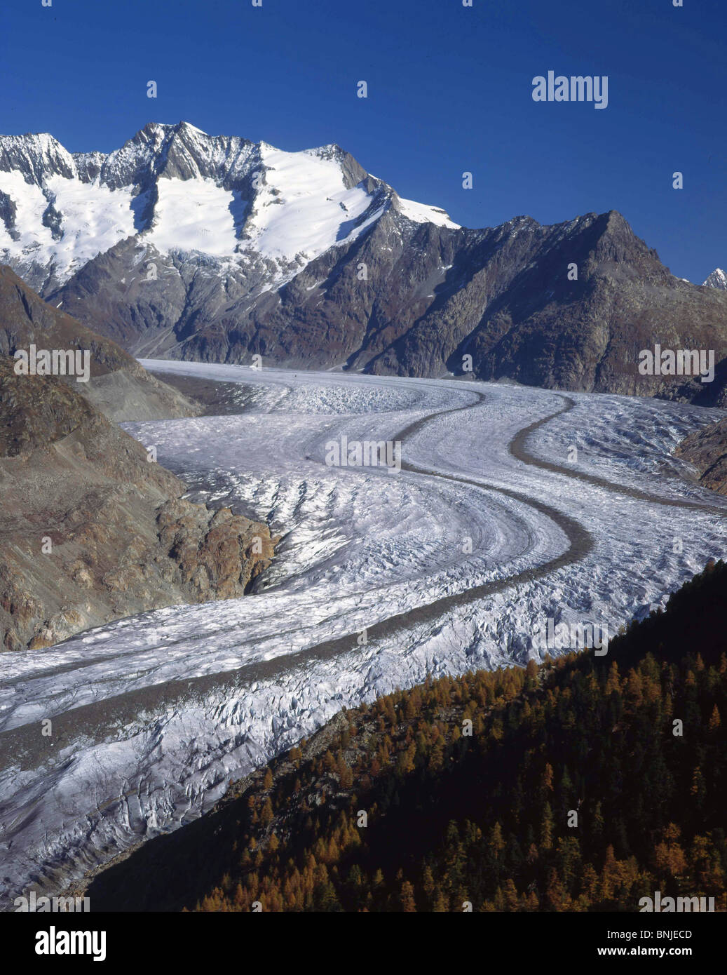 alps alpine mountain mountains landscape Aletsch glacier ice glacier ...
