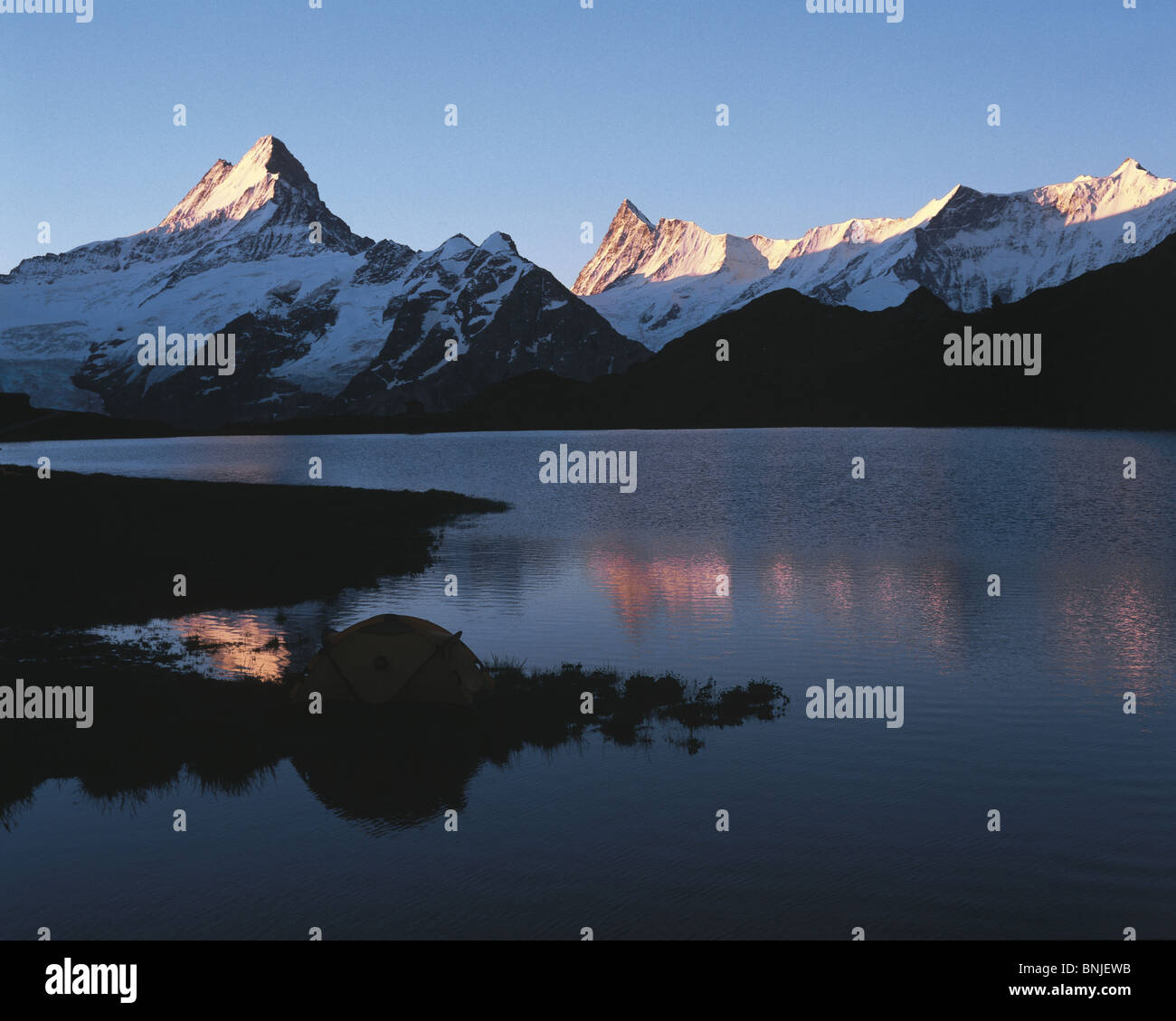 Switzerland alps alpine Bachalpsee Canton of Berne Bern Grindelwald ...