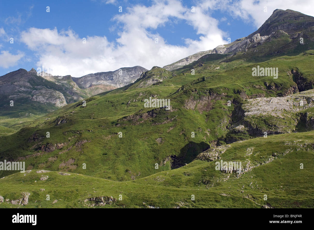 Hautes Pyrénées Pyrenees France mountain range mountains landscape ...