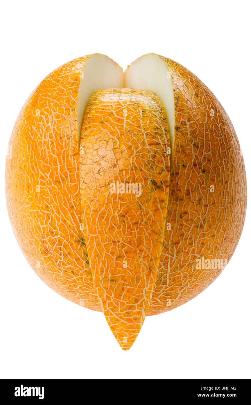 object on white - food melon close up Stock Photo - Alamy