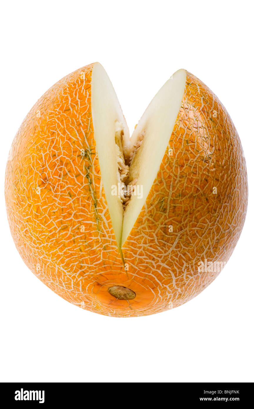 object on white - food melon close up Stock Photo - Alamy