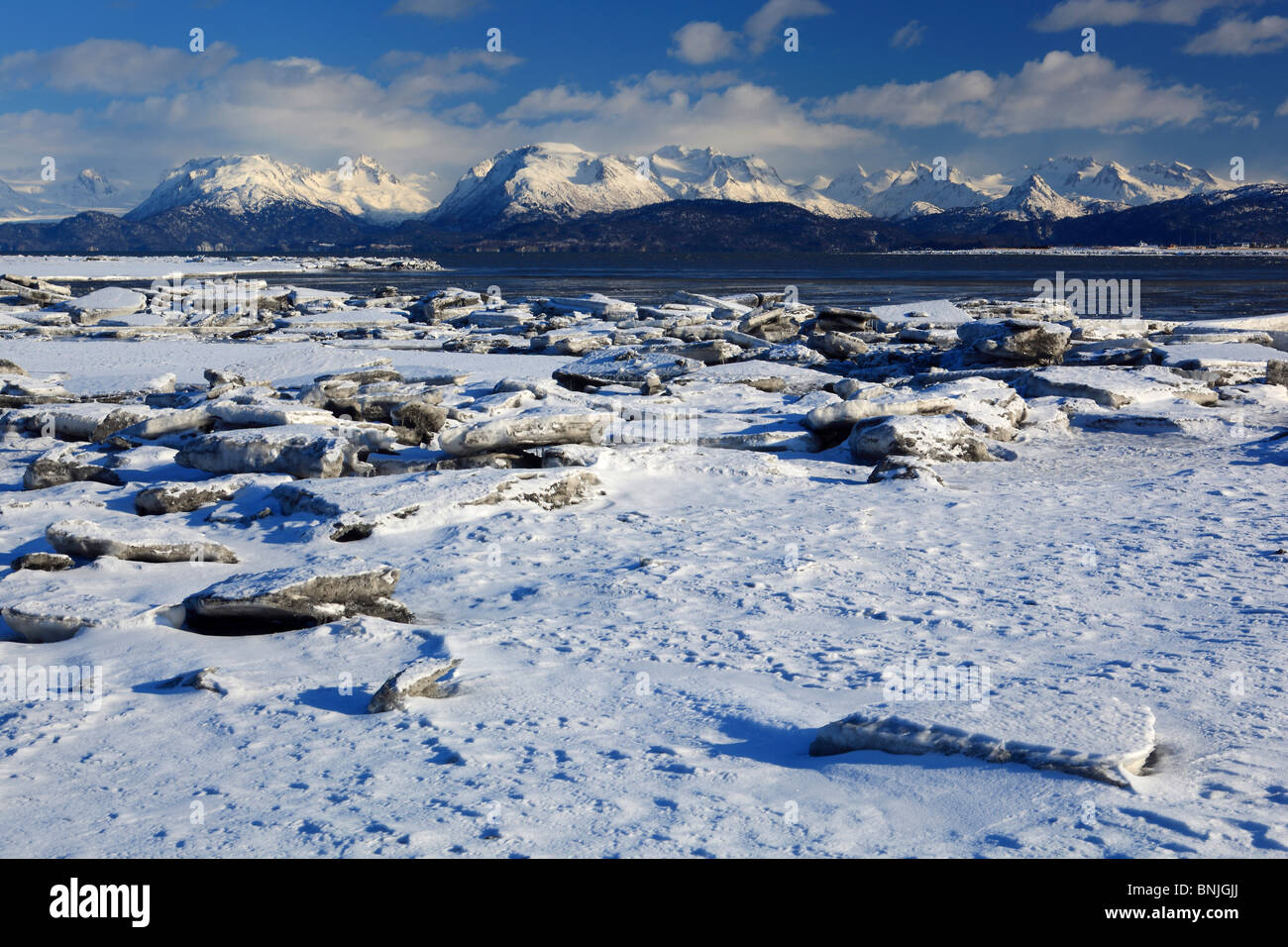 Alaska mountain mountains bay ice floes freedom liberty sky heaven ...