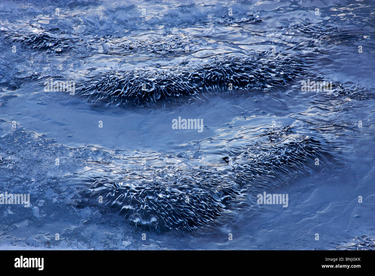 Genre Calm Calmness Color Colour Blue Flowing water Frozen Ice Iced ...