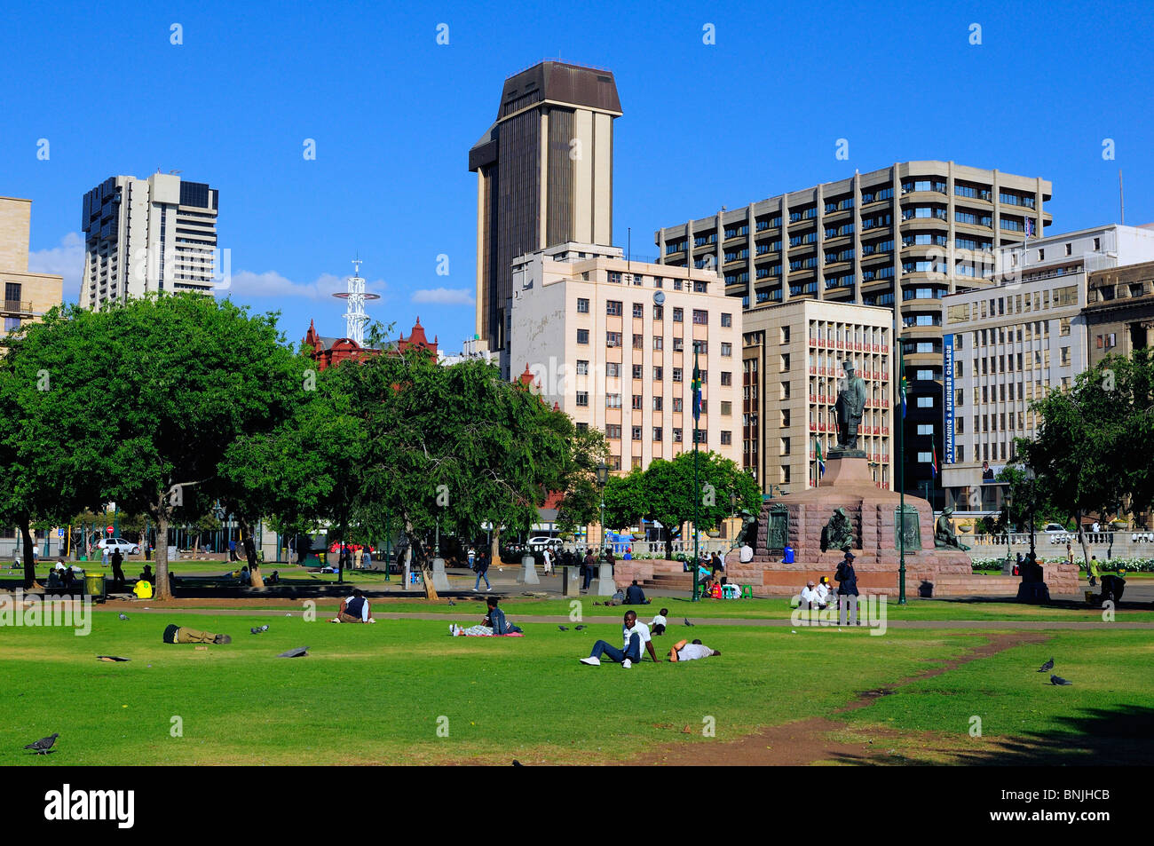 Church Square Pretoria city Gauteng South Africa square lawn people ...