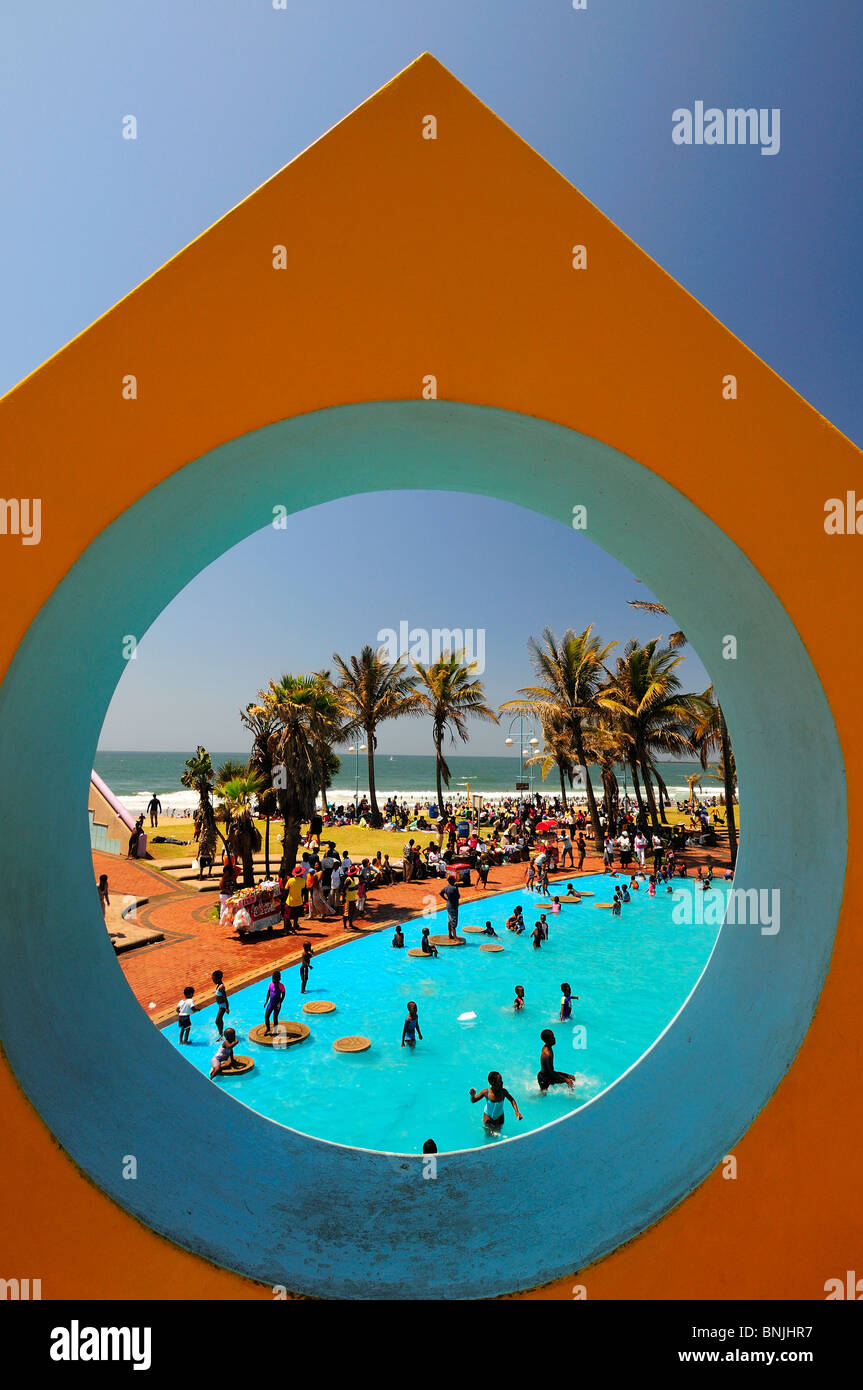South Beach Pool Durban city Kwazulu Natal South Africa. Tourists ...