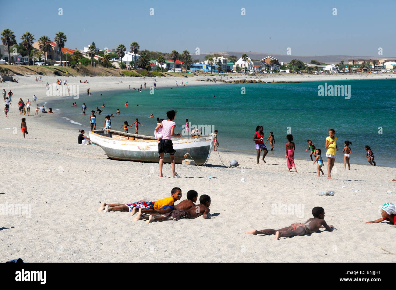 Sandy Beach local locals natives native Saldanha Bay Saldanha Western ...