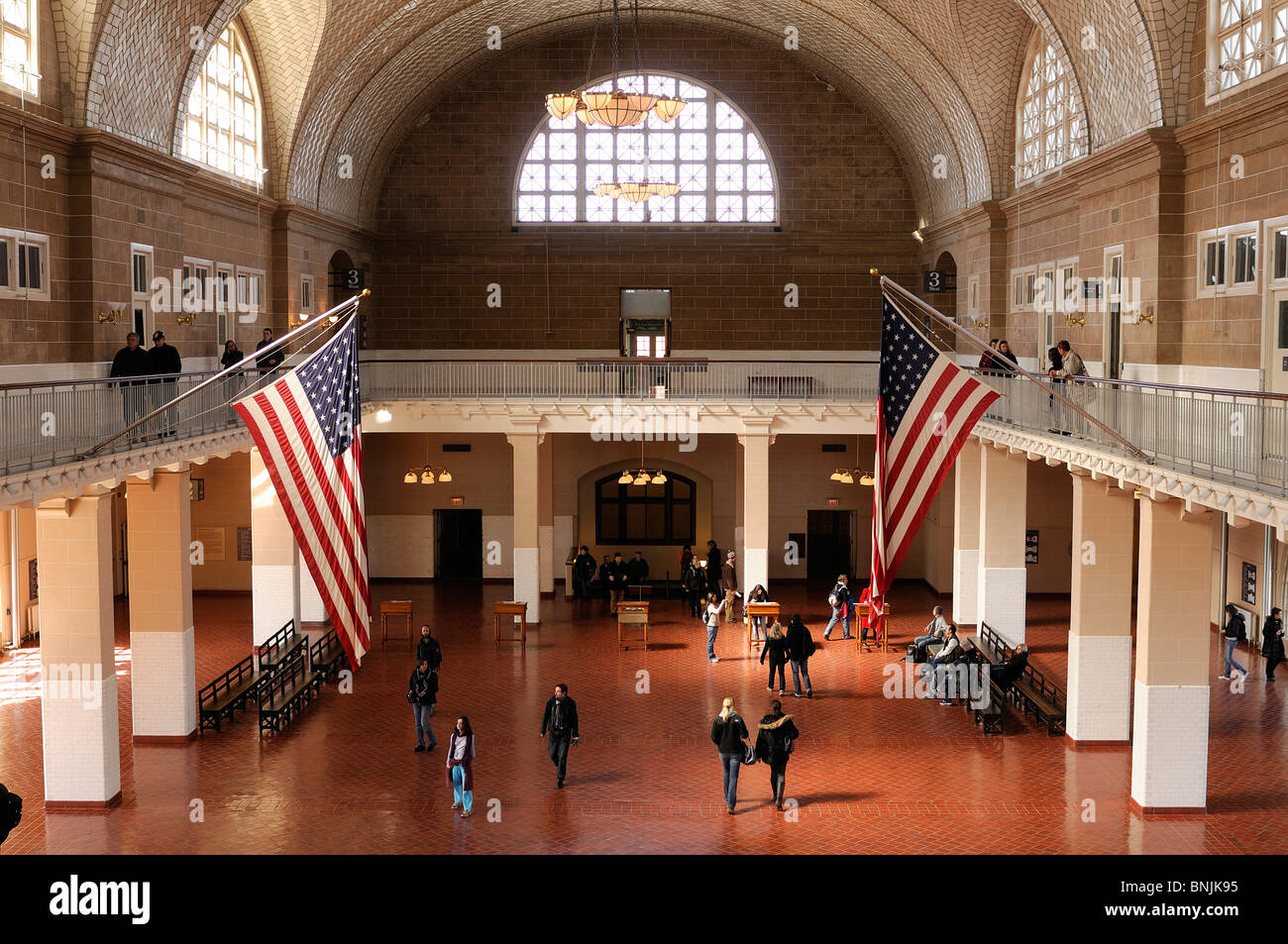 Registry Room Ellis Island National Monument New York USA immigrants ...