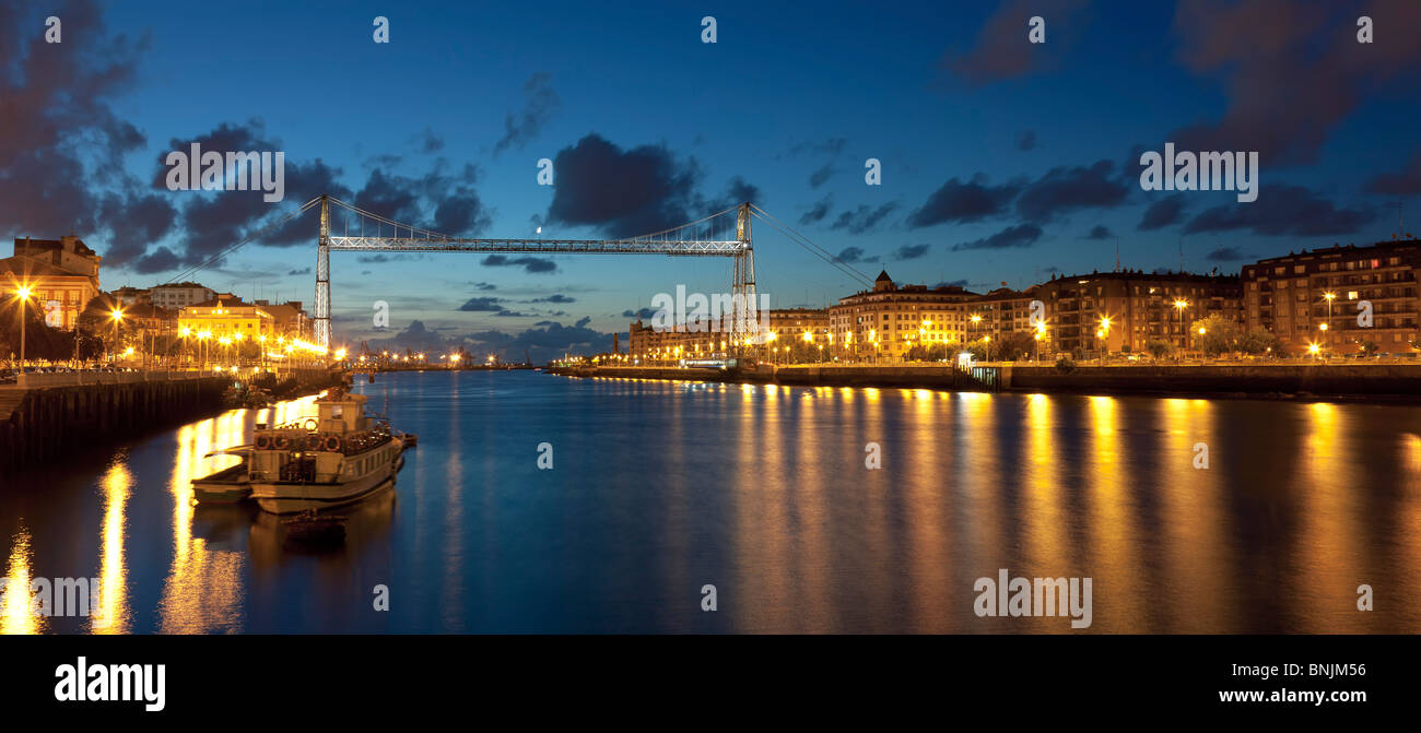 Suspension Bridge in Portugalete, Bizkaia, Basque Country, Spain Stock ...