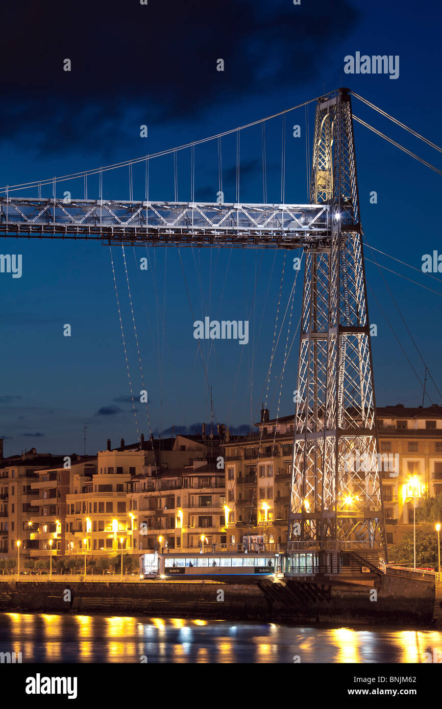 Suspension Bridge in Portugalete, Bizkaia, Basque Country, Spain Stock ...
