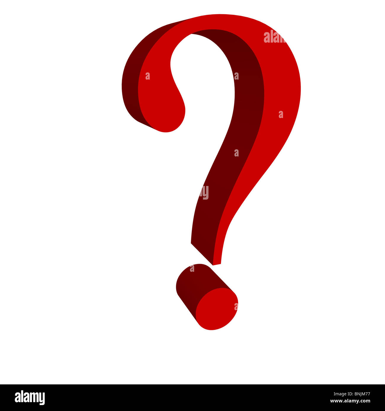3D question sign isolated on white background Stock Photo - Alamy
